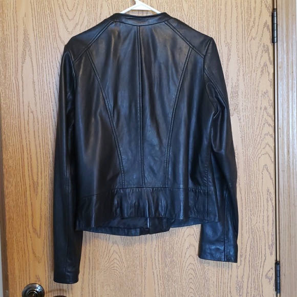 Tahari | Jackets & Coats | Tahari Ruffle Moto Jacket Butter Soft ...